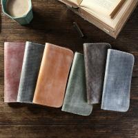 China Men's Genuine Leather Retro Matt Wax Wallet Long Style Anti-Theft RFID 19.5cm for sale