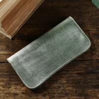 China Men's Genuine Leather Retro Matt Wax Wallet Long Style Anti-Theft RFID 19.5cm for sale
