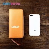 China Vegetable Tanned Cowhide Long Wallet Handmade Retro Business Wallet for Men 20cm for sale
