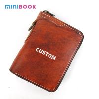 China Men's Genuine Leather Long Wallet Vegetable Tanned Anti-Theft RFID Blocking 11x9cm for sale