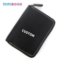 China Retro Vegetable Tanned Cowhide Leather Short Zipper Wallet for Men 11x9 cm for sale