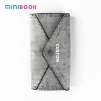 China Caibu Large Capacity Matte Wax Horse Leather Long Wallet for Men 19x10.5cm for sale