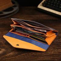 China Caibu Large Capacity Matte Wax Horse Leather Long Wallet for Men 19x10.5cm for sale