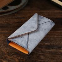 China Caibu Large Capacity Matte Wax Horse Leather Long Wallet for Men 19x10.5cm for sale