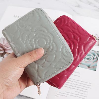China Genuine Leather Hand Coin Purse Small Wallet for Women 12cm x 8.5cm No Embossing for sale