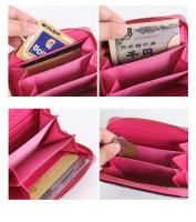 China Genuine Leather Hand Coin Purse Small Wallet for Women 12cm x 8.5cm No Embossing for sale
