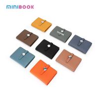 China Women's Genuine Leather Half-Fold Short Wallet 12cm x 9cm x 1.5cm Drawstring Closure for sale