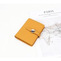 China Women's Genuine Leather Half-Fold Short Wallet 12cm x 9cm x 1.5cm Drawstring Closure for sale
