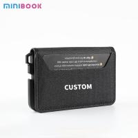 China Metal RFID Credit Card Wallet Open Closure Nylon Lining Anti-Theft Short Wallet 1x6x9cm for sale