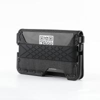 China Metal RFID Credit Card Wallet Open Closure Nylon Lining Anti-Theft Short Wallet 1x6x9cm for sale