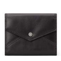 China Genuine Leather RFID Women's Small Coin Purse Open Closure Buckle Short Wallet 12x9.4cm for sale