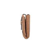 China Open Closure PU Leather Short Wallet for Women Retro Buckle Folding Design 12cm x 9cm for sale