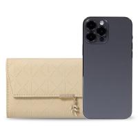 China Long Plaid Leaf Pendant Women's Tri-Fold PU Wallet Large Capacity 19.5cm Custom Logo for sale