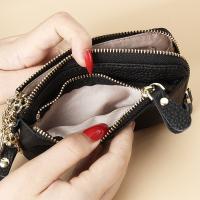 China Genuine Leather Women's Coin Purse with Zipper Closure 13cm x 9.5cm Available Sample for sale