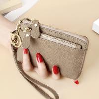 China Genuine Leather Women's Coin Purse with Zipper Closure 13cm x 9.5cm Available Sample for sale