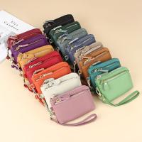 China Genuine Leather Women's Coin Purse with Zipper Closure 13cm x 9.5cm Available Sample for sale