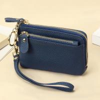 China Genuine Leather Women's Coin Purse with Zipper Closure 13cm x 9.5cm Available Sample for sale