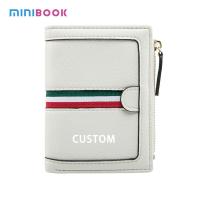 China Mini PU Leather Women Wallet Cute Lady Card Holder Zippered Short Purse 12x9x2cm for sale