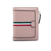China Mini PU Leather Women Wallet Cute Lady Card Holder Zippered Short Purse 12x9x2cm for sale