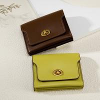 China Colorful PU Leather Small Wallet for Women with Zipper Card Pocket Coin Purse 11x8.5cm for sale