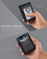 China Custom Front Pocket Bifold Wallet RFID Blocking Leather Money Clip Men 10 Card Capacity for sale