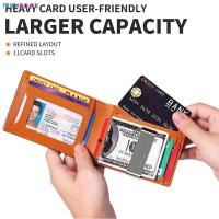 China Custom Brown Full Grain Leather Short Wallet Crazy Horse Anti RFID Blocking for Men for sale