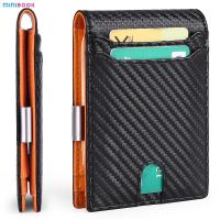 China Genuine Leather Bifold Wallet Custom Front Pocket Card Holder for Men 2023 Edition for sale