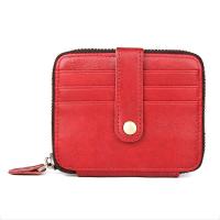 China Genuine Leather RFID Card Holder Multi Slot Retro Small Wallet for Men Women 11cm for sale