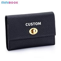 China Genuine Leather Short Card Holder Business Card Case Multifunctional Coin Purse 14cm x 11cm for sale