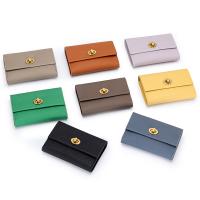 China Genuine Leather Short Card Holder Business Card Case Multifunctional Coin Purse 14cm x 11cm for sale