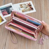 China Women PU Leather Wallet with Rabbit Pendant Card Holder 19.5cm x 9.5cm x 2.5cm for sale