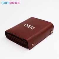China Custom Logo Real Leather Minimalist Wallet for Men Short Card Holder with Coin Pocket 11x9.5cm for sale