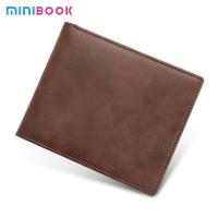 China Men's Minimalist PU Leather RFID Blocking Card Holder Wallet Custom Logo Available for sale