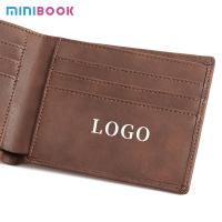 China Men's Minimalist PU Leather RFID Blocking Card Holder Wallet Custom Logo Available for sale