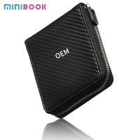 China RFID Blocking Multi-Card Pocket Men's Wallet Genuine Cow Leather Zipper Closure 12.5x10cm for sale