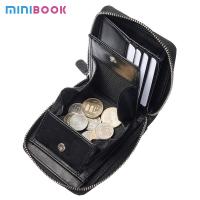 China RFID Blocking Multi-Card Pocket Men's Wallet Genuine Cow Leather Zipper Closure 12.5x10cm for sale