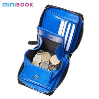China RFID Blocking Multi-Card Pocket Men's Wallet Genuine Cow Leather Zipper Closure 12.5x10cm for sale