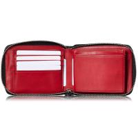 China RFID Blocking Multi-Card Pocket Men's Wallet Genuine Cow Leather Zipper Closure 12.5x10cm for sale
