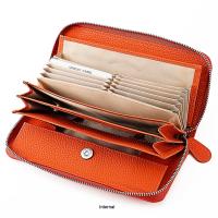 China Luxury Real Leather RFID Blocking Long Wallet for Men with Custom Logo 20.2cm for sale