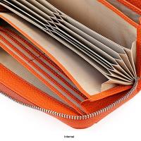 China Luxury Real Leather RFID Blocking Long Wallet for Men with Custom Logo 20.2cm for sale