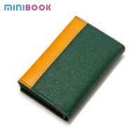 China Custom Logo Genuine Leather Credit Card Holder RFID Blocking Banknote Compartment 10x7cm for sale