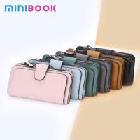 China Custom Logo Long Designer Wallets for Women Luxury Minimalist PU Leather RFID 19cm for sale
