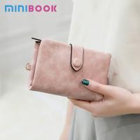 China Women Long Frosted Three Folds Wallet PU Leather Anti-Theft Wallet 13.5cm for sale