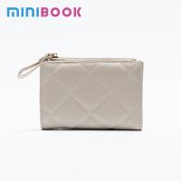 China Custom Logo Quilted PU Leather Women's Wallet RFID Blocking Zipper Purse 12.5cm x 9cm Card Holder for sale