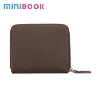 China Genuine Leather Bifold Wallet for Women with Coin Pocket Nylon Lining 11.5cm for sale
