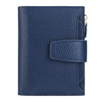 China Genuine Leather Women Wallet Short Anti-Theft RFID Blocking Card Holder Custom Logo OEM 13cm for sale