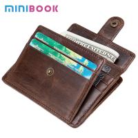 China Customizable Men's Genuine Leather Card Holder Wallet Anti-Theft 11.3cm x 9cm for sale