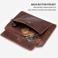 China Customizable Men's Genuine Leather Card Holder Wallet Anti-Theft 11.3cm x 9cm for sale