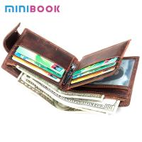 China Genuine Leather Short Wallet for Women Anti-Theft RFID Zipper Closure 12cm x 9.5cm for sale