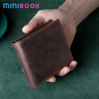 China Men's RFID Blocking Wallet Crazy Horse Leather Open Closure Credit Card Holder Short for sale